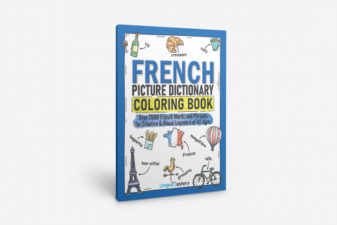 French Picture Dictionary Coloring Book - Lingo Mastery